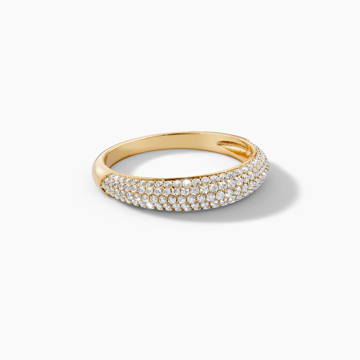 Round Eternity Ring | 14k Yellow Gold Round Diamond Eternity Band